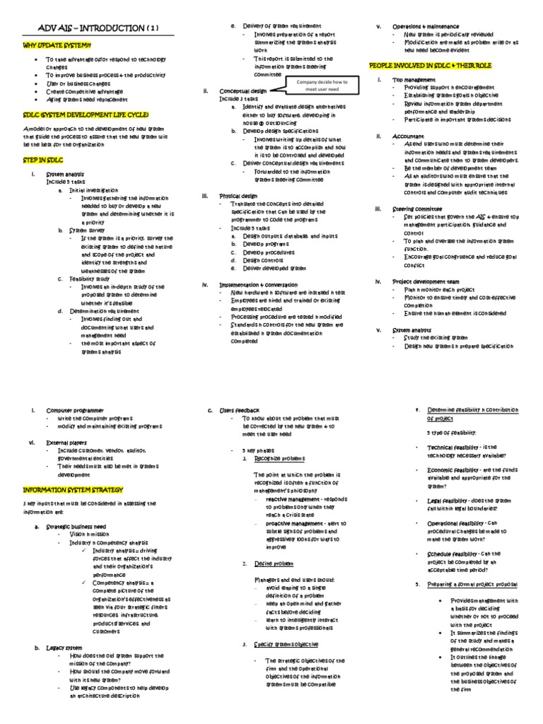 AIS Introduction 1-sdlc | PDF | Business | Systems Engineering