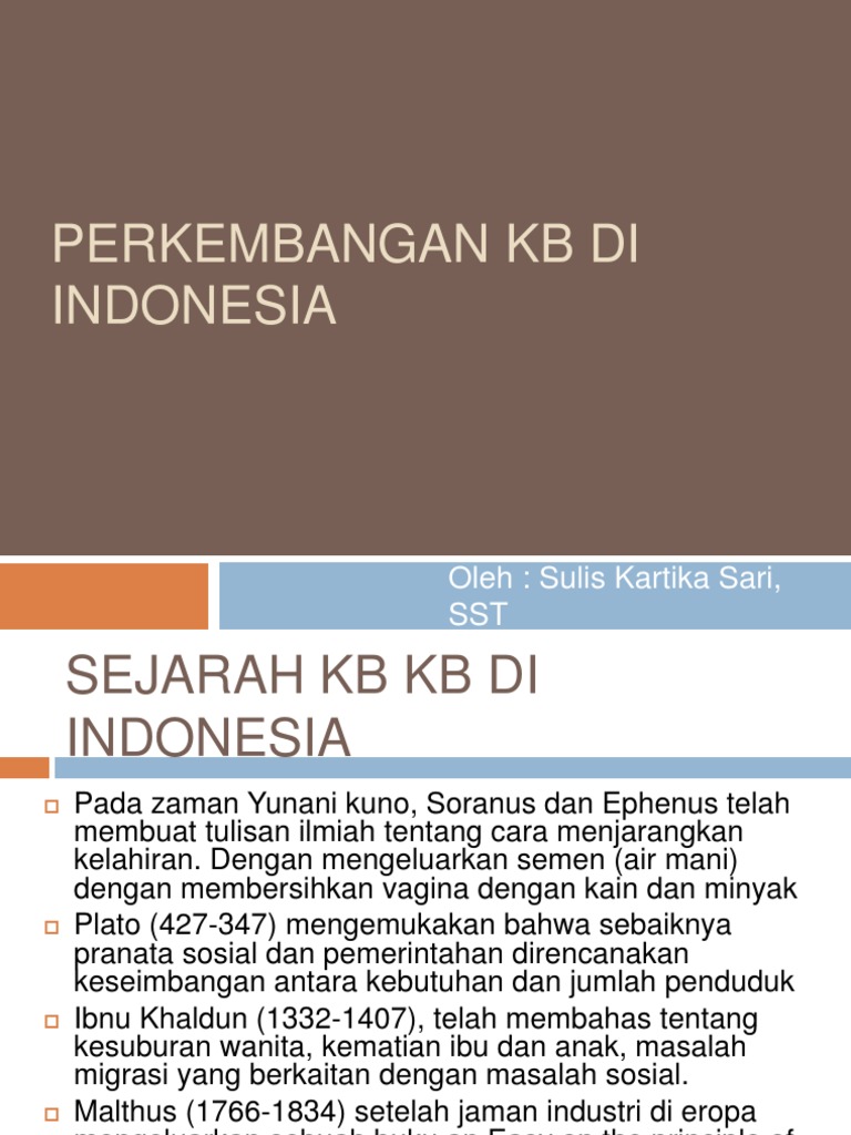 Perkembangan KB Di Indonesia | PDF
