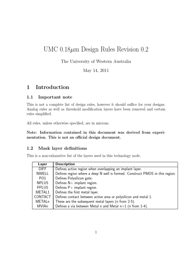 Umc Design Rules | PDF | Teaching Mathematics