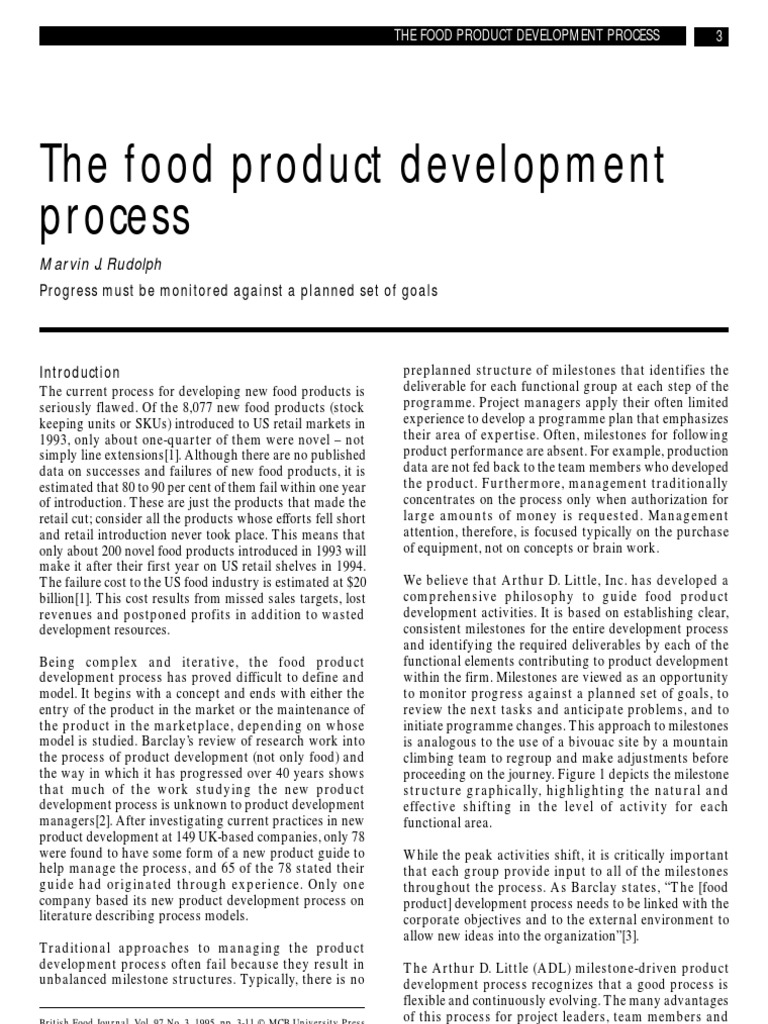 The Food Product Development Process | PDF | New Product Development ...