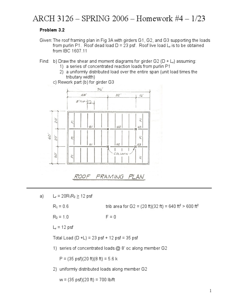 Homework 4 | PDF | Framing (Construction) | Truss