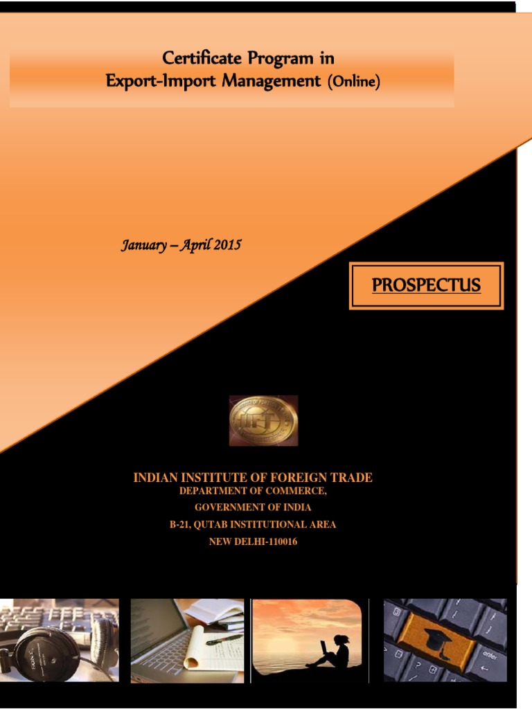 Certificate Program in Export-Import Management: (Online) | PDF ...