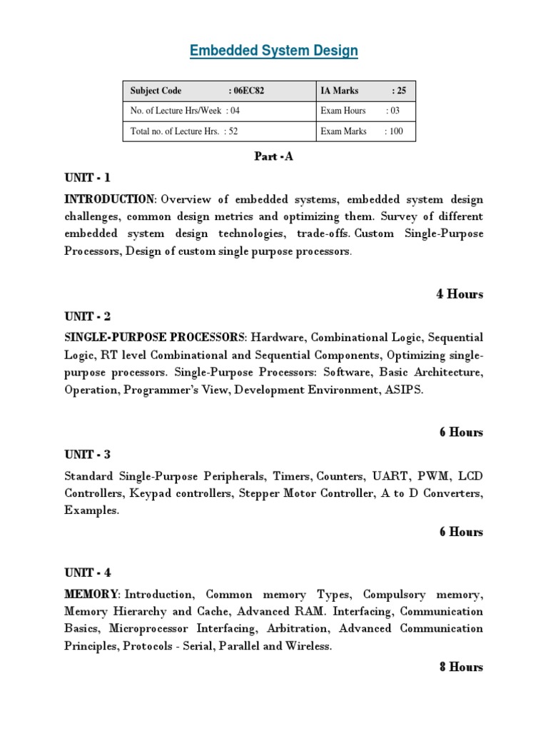 Embedded System Design PDF | PDF