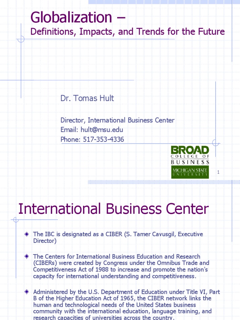 Globalization Definitions and Trends | PDF | International Business | Competitive Advantage
