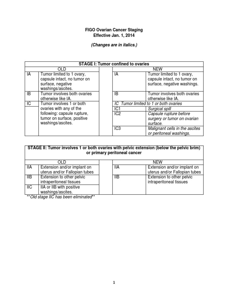 FIGO Ovarian Cancer Staging 1.10.14 2 | Ovarian Cancer | Peritoneum
