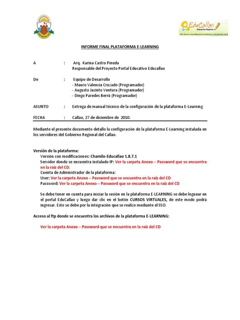 Manual Técnico de La Configuración de Chamilo | PDF | Archivo de computadora | Contraseña