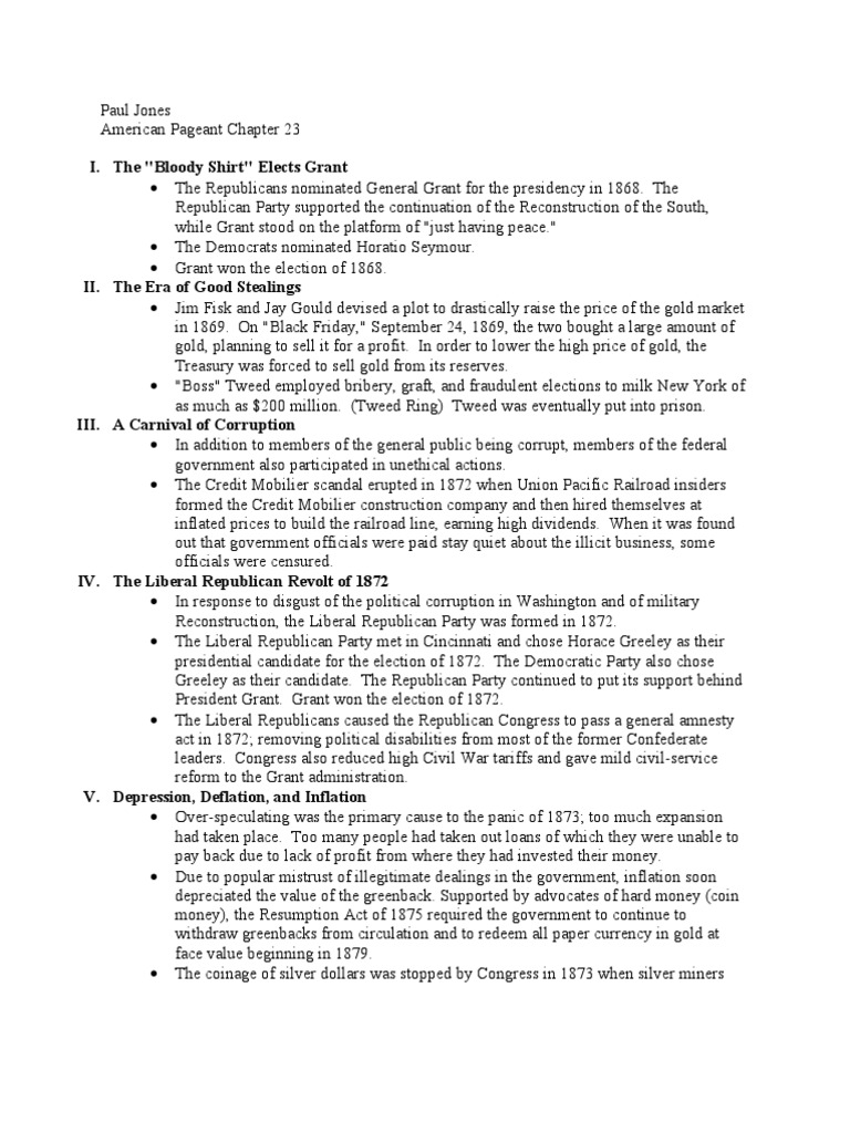 Chapter 23 Outline | Download Free PDF | United States Note | People's ...