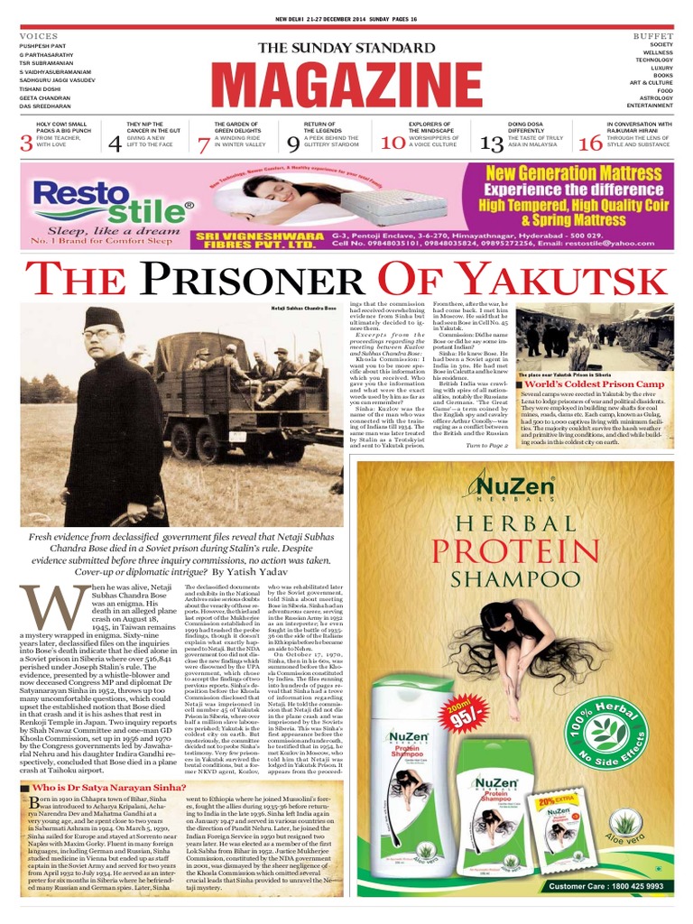 Netaji - The Prisoner of Yakutsk by Yatish Yadav | PDF | Jawaharlal Nehru | Unrest