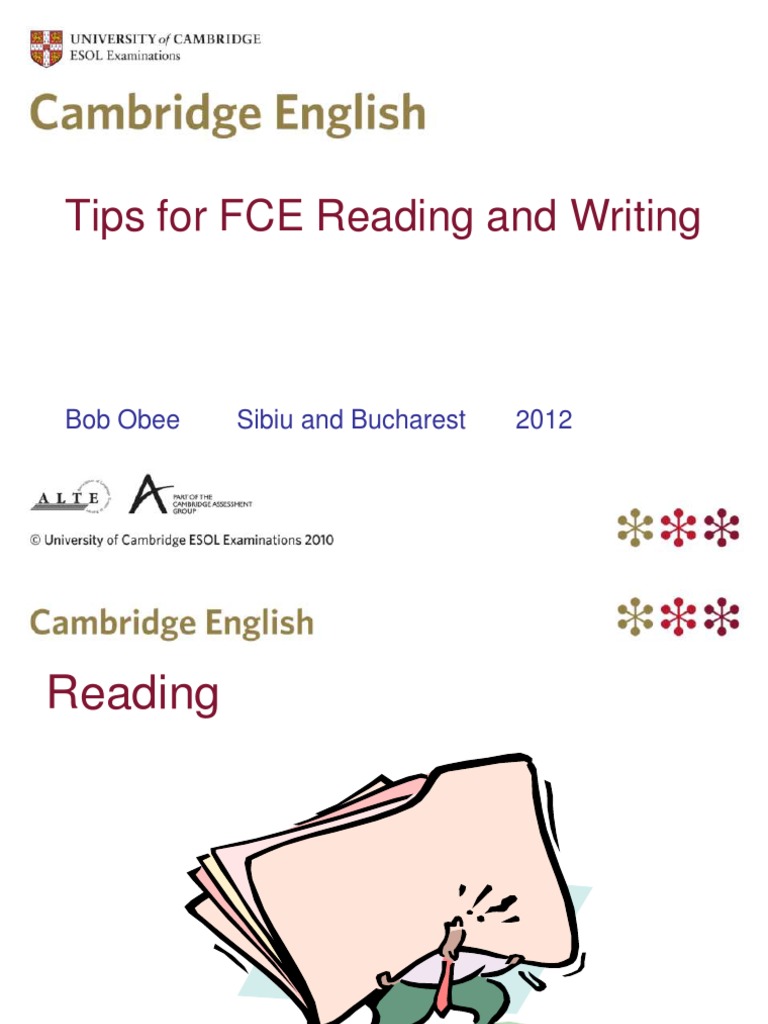 Obee Bob Cambridge English Tips For Fce Reading and Writing | PDF