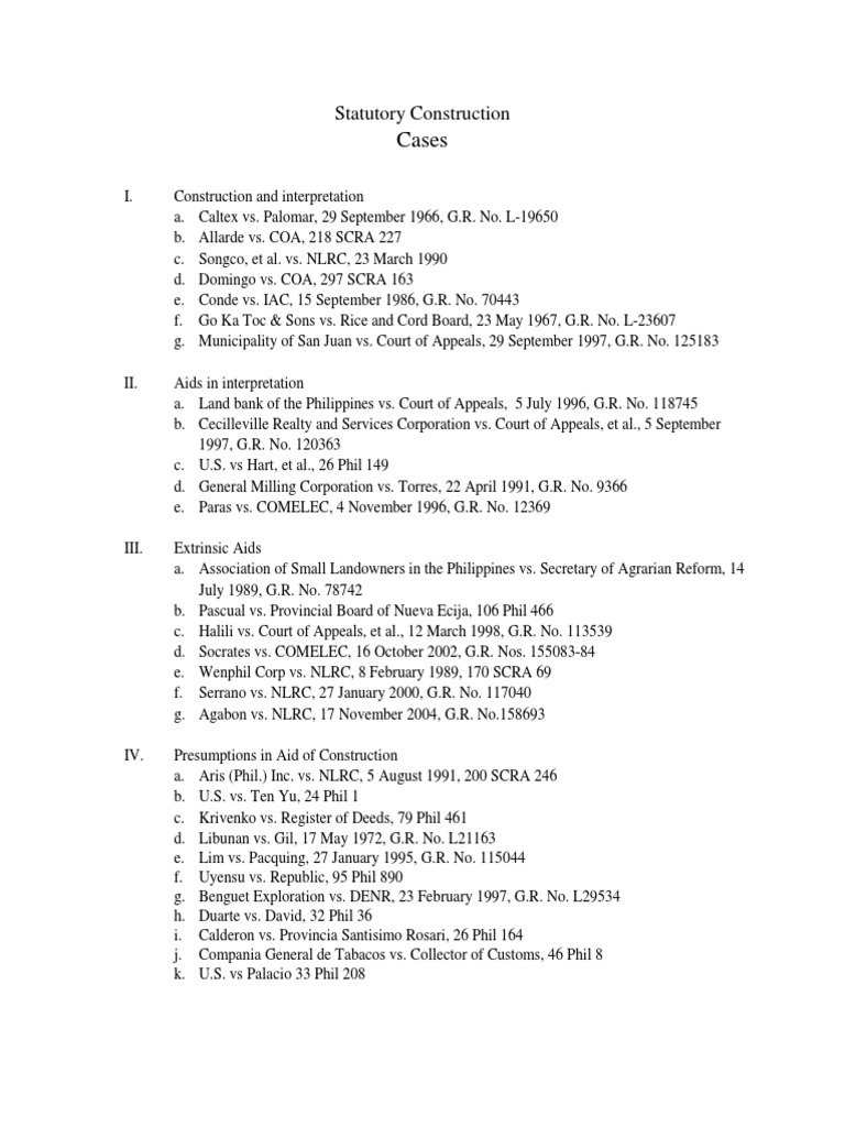 Statutory Construction | PDF | Government Information | Common Law