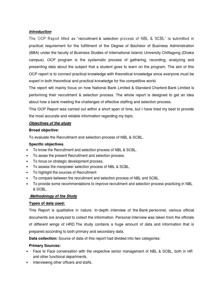 Internship Report | PDF | Recruitment | Employment