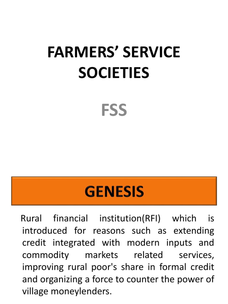 Farmers' Service Societies Overview | PDF
