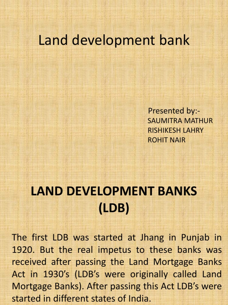Land development bank guide | PDF | Loans | Mortgage Loan