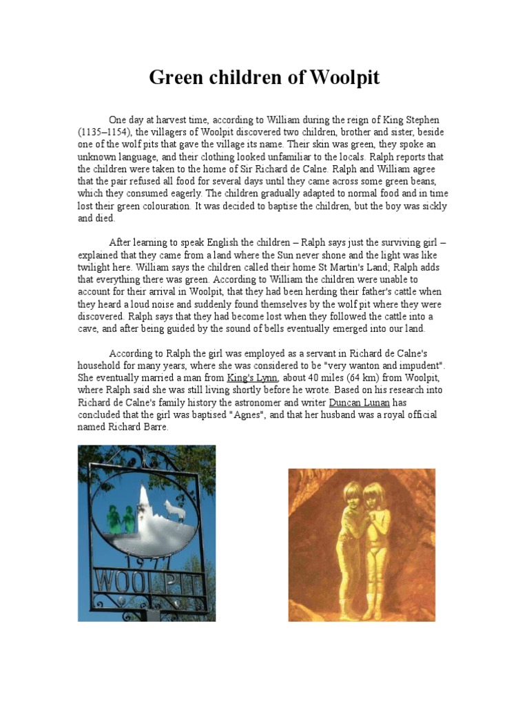 Green Children of Woolpit | PDF
