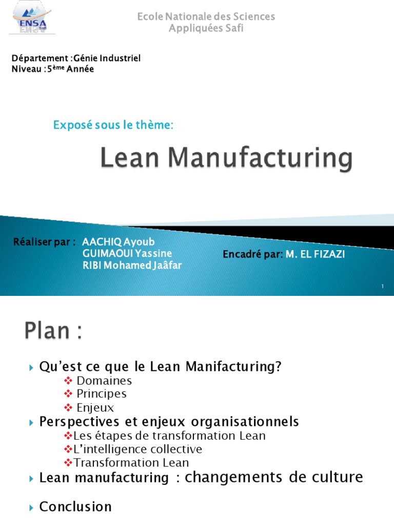 Lean Manifacturing | PDF | Lean (production) | Management de la qualité