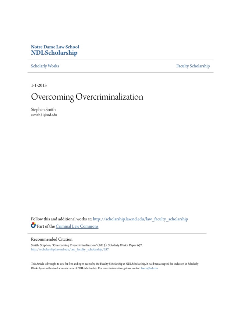 Overcoming Overcriminalization | PDF | Crime & Violence | Crime Thriller