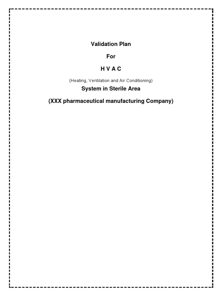 HVAC Master Validation Plan | PDF | Verification And Validation | Hvac