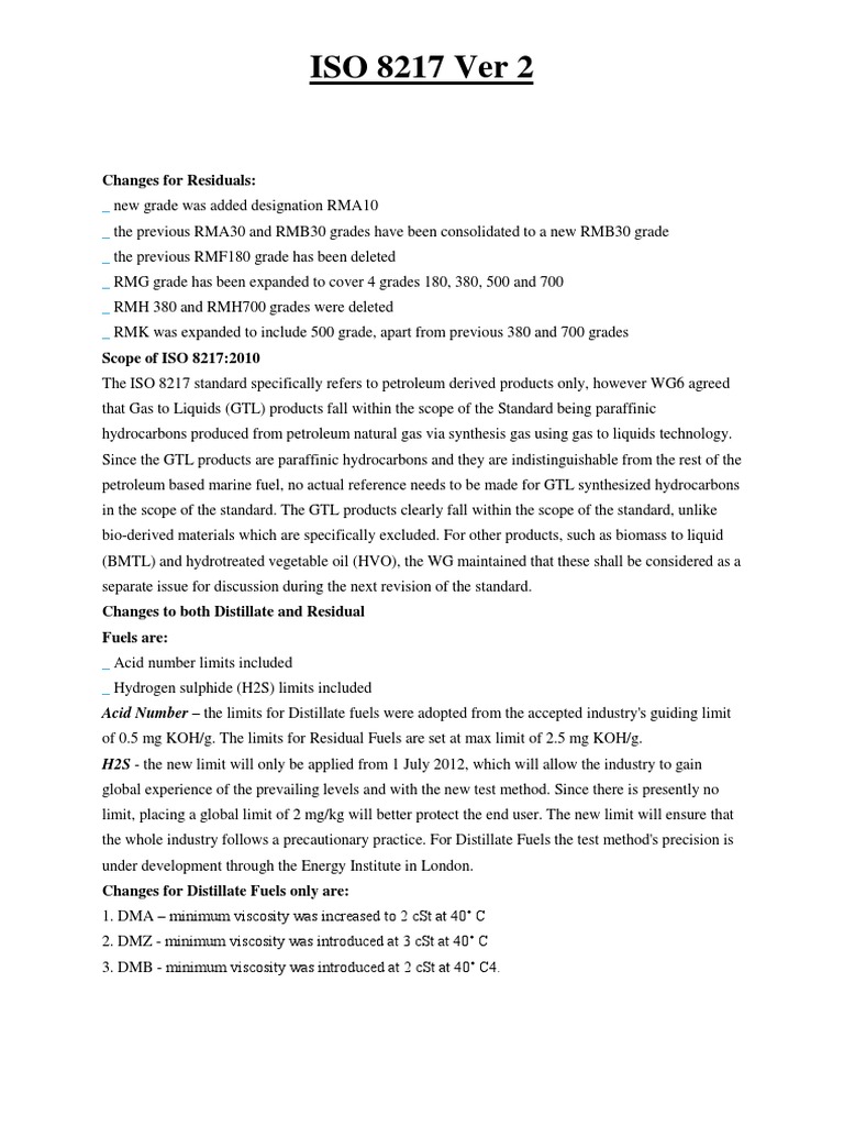 ISO-8217 Up | PDF | Fuel Oil | Biodiesel