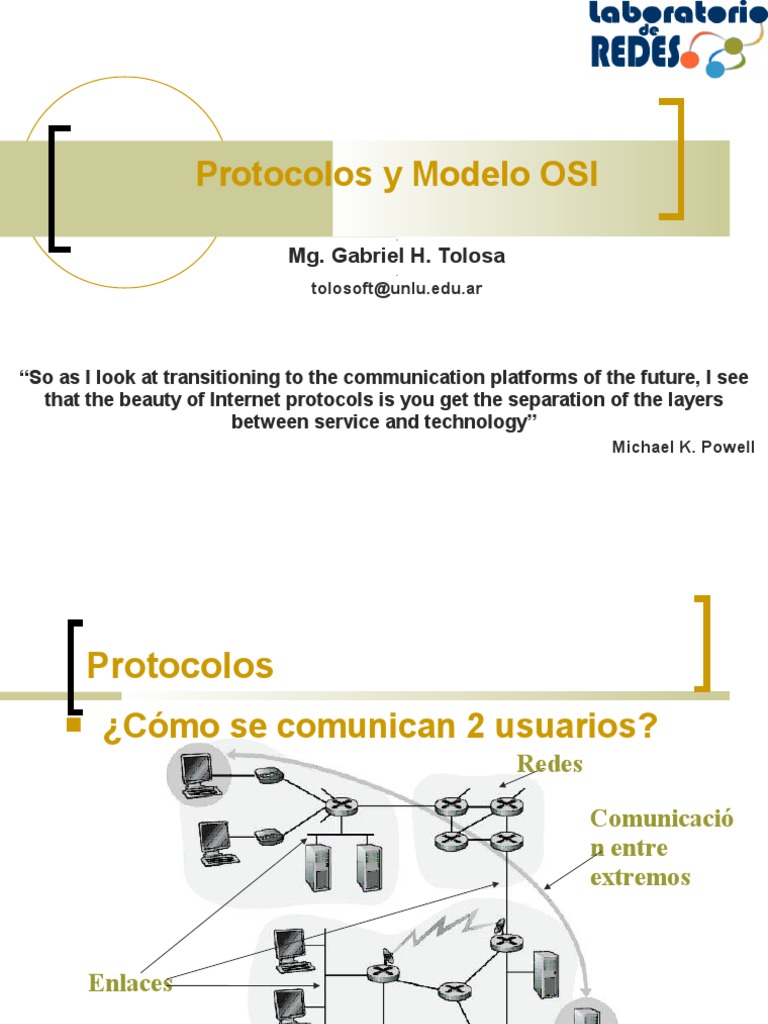 Protocolos OSI | PDF | Modelo osi | Protocolos de comunicaciones