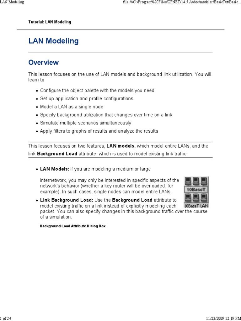 Lab - LAN Modeling | PDF | Icon (Computing) | Network Topology
