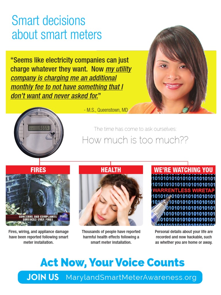Maryland Smart Meter Awareness Pamphlet | PDF | Security | Wellness