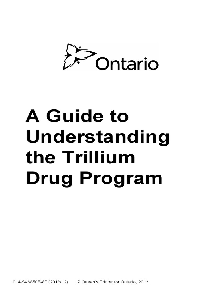 A Guide To Understanding The Trillium Drug Program: 014-S46850E-87 ...