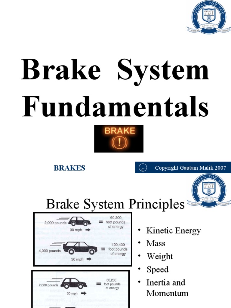 Brake System Fundamentals: Brakes | PDF | Brake | Anti Lock Braking System