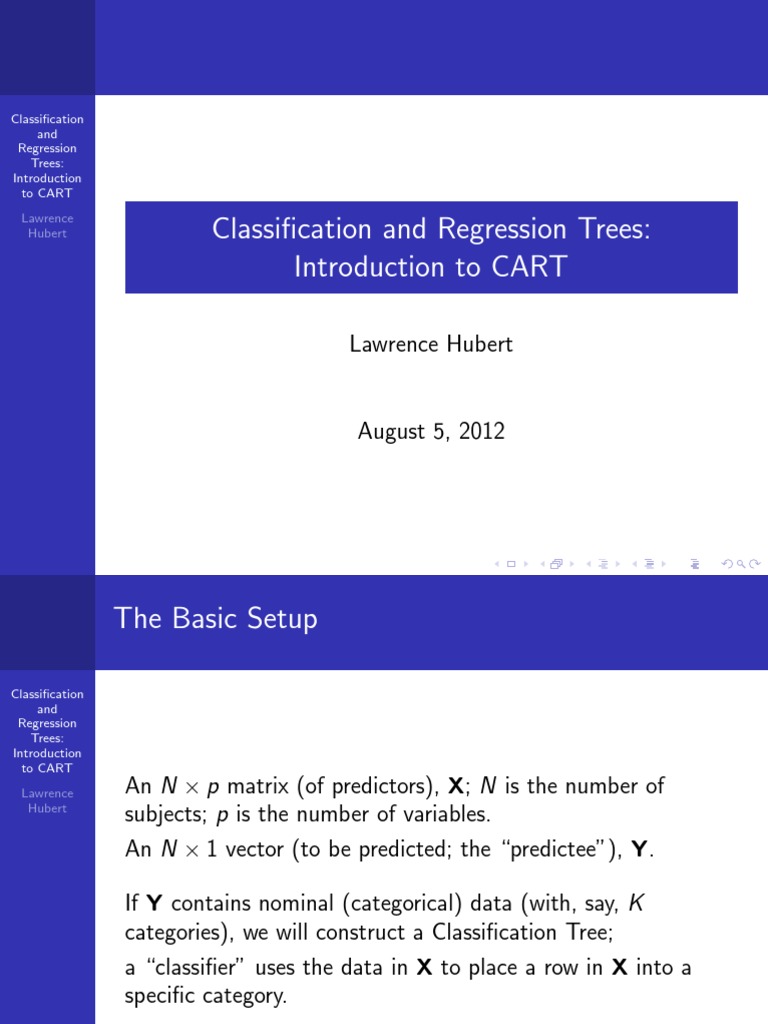 Cart Introduction Beamer | PDF | Statistical Classification | Cross Validation (Statistics)