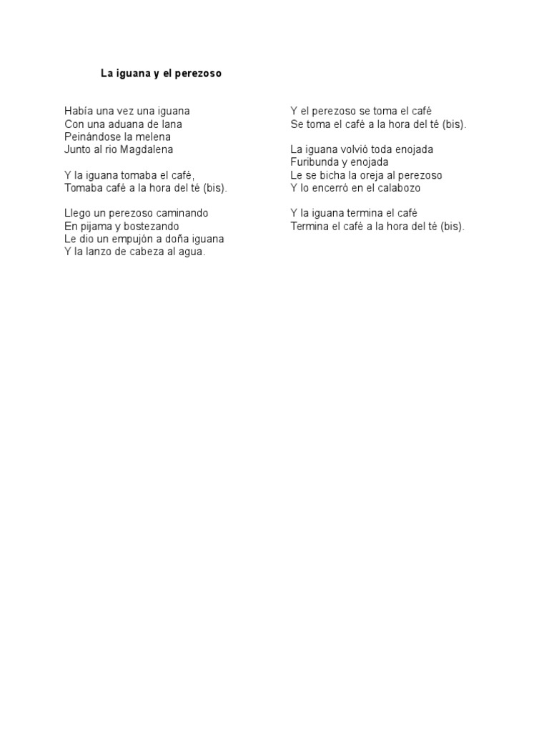 La Iguana y El Perezoso | PDF | Salud y bienestar