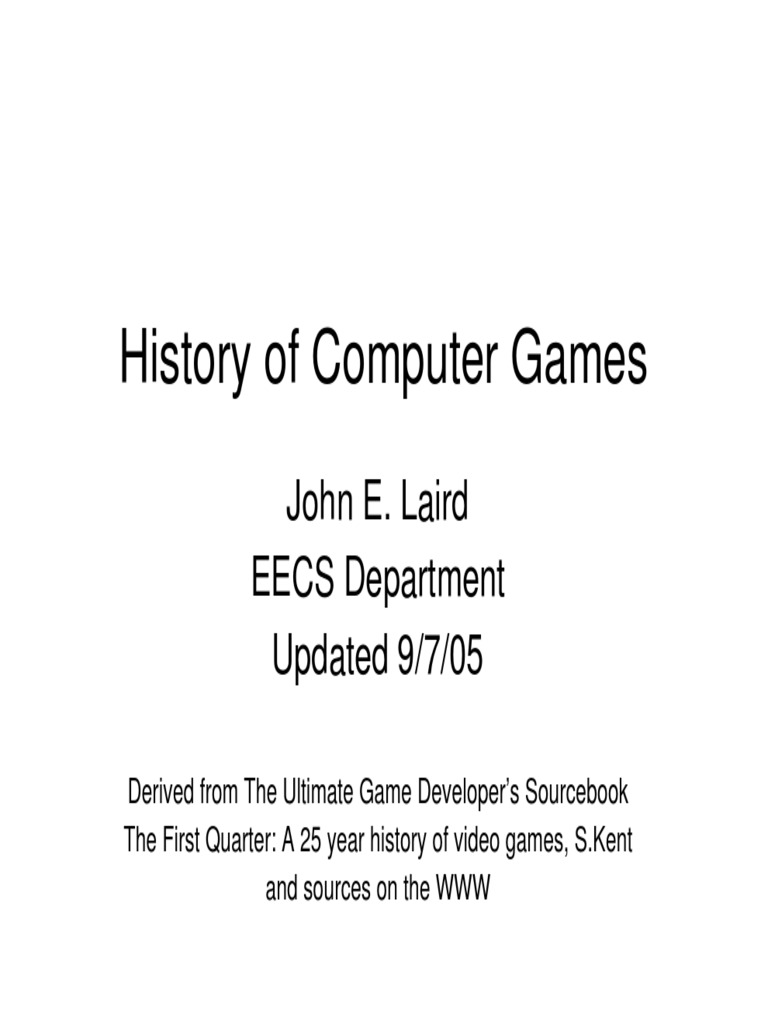History Computer Games PDF | PDF | Video Game Consoles | Graphics ...