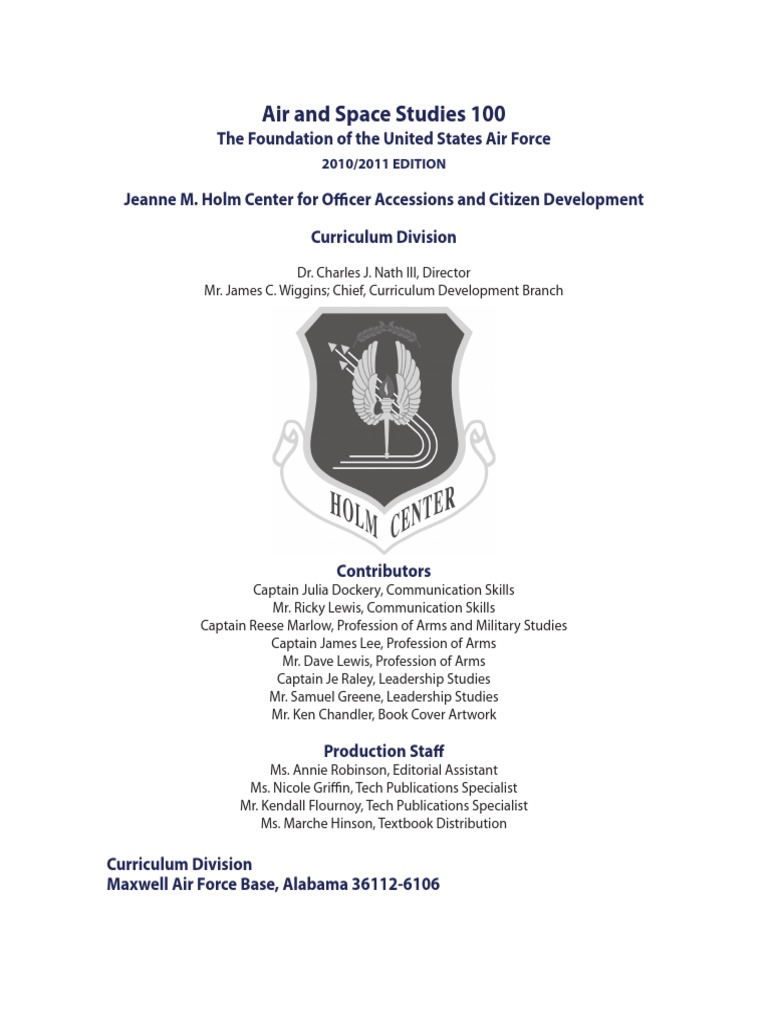 As100 Book 100 | PDF | United States Air Force | Reserve Officers ...