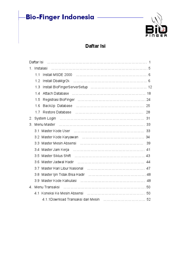Bio Finger Manual | PDF