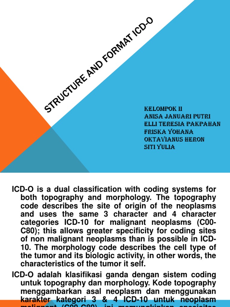 Structure and Format Icd-O | PDF | Pathology | Anatomy
