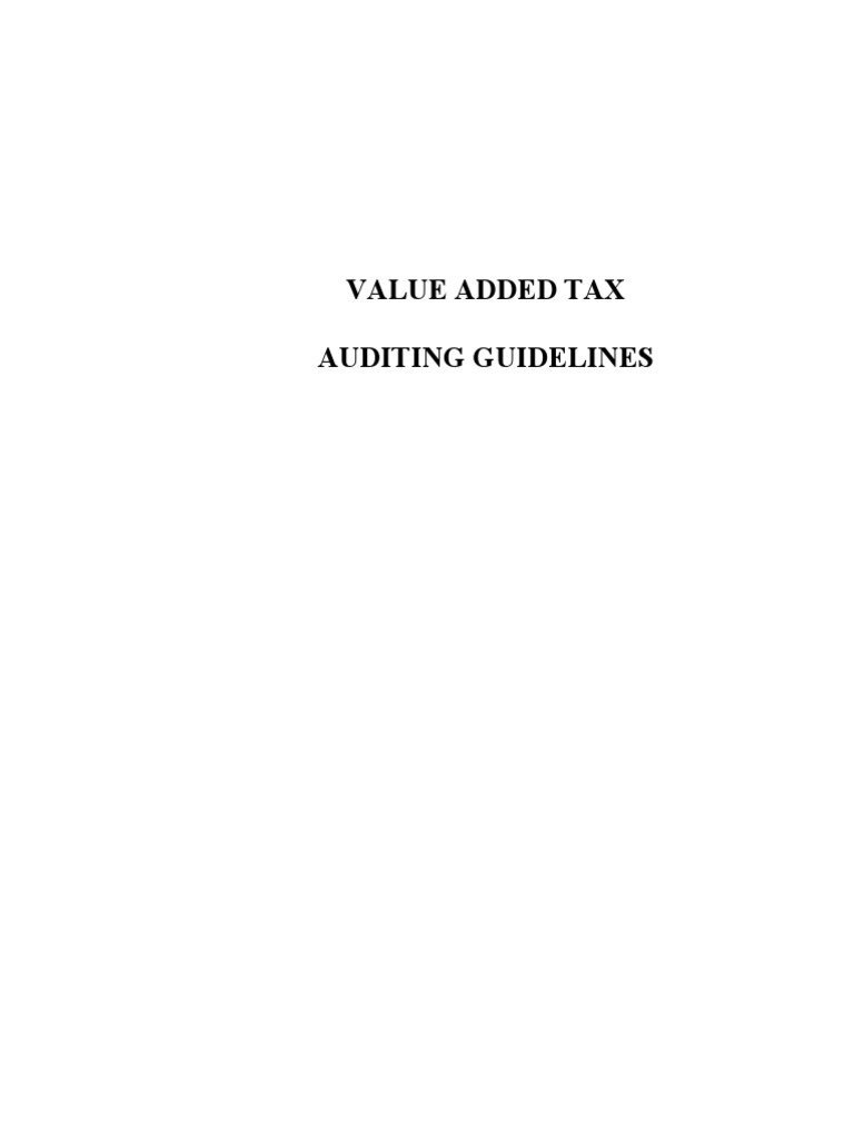 Value Added Tax AUDIT | PDF | Value Added Tax | Taxes