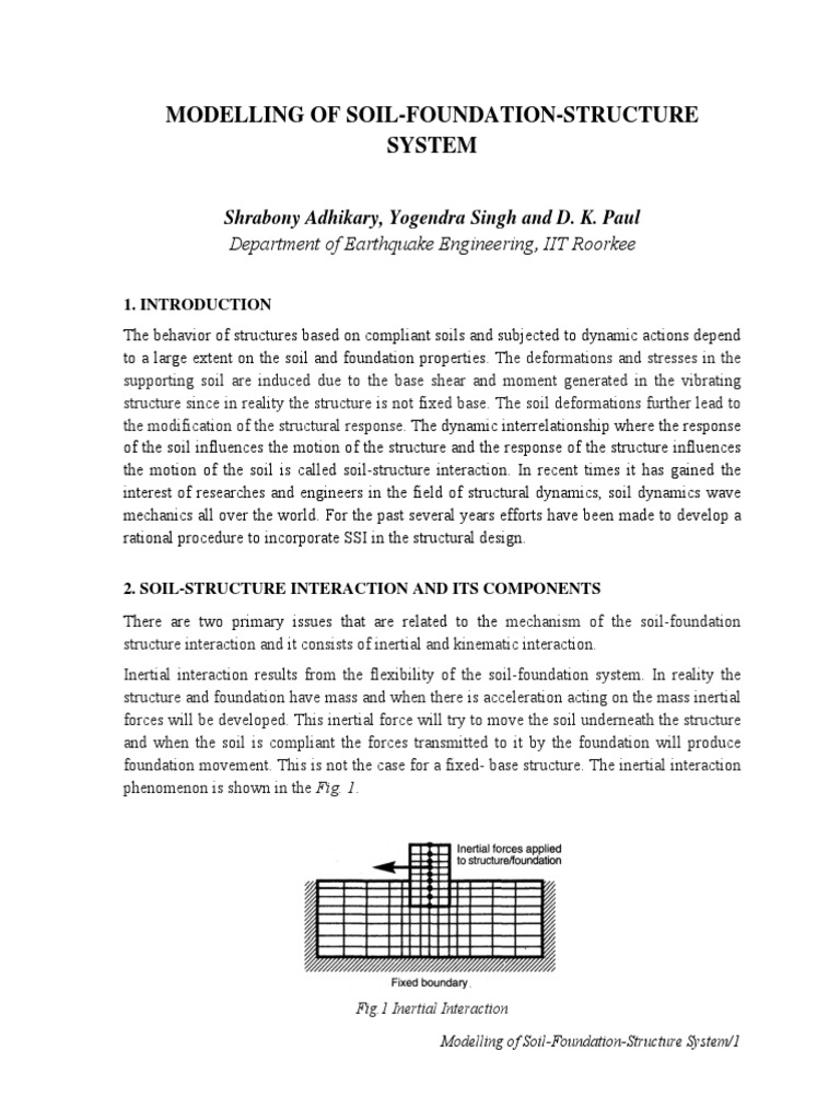 Modelling of Foundations-Structure System | PDF