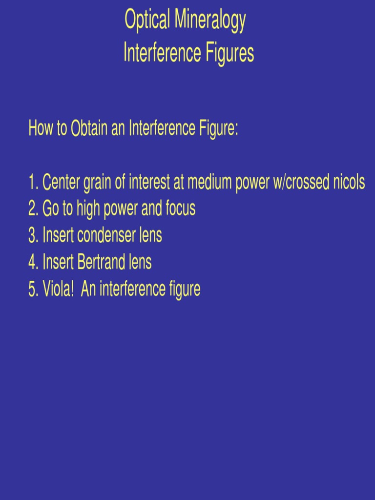 Interference Figures in Mineralogy | PDF