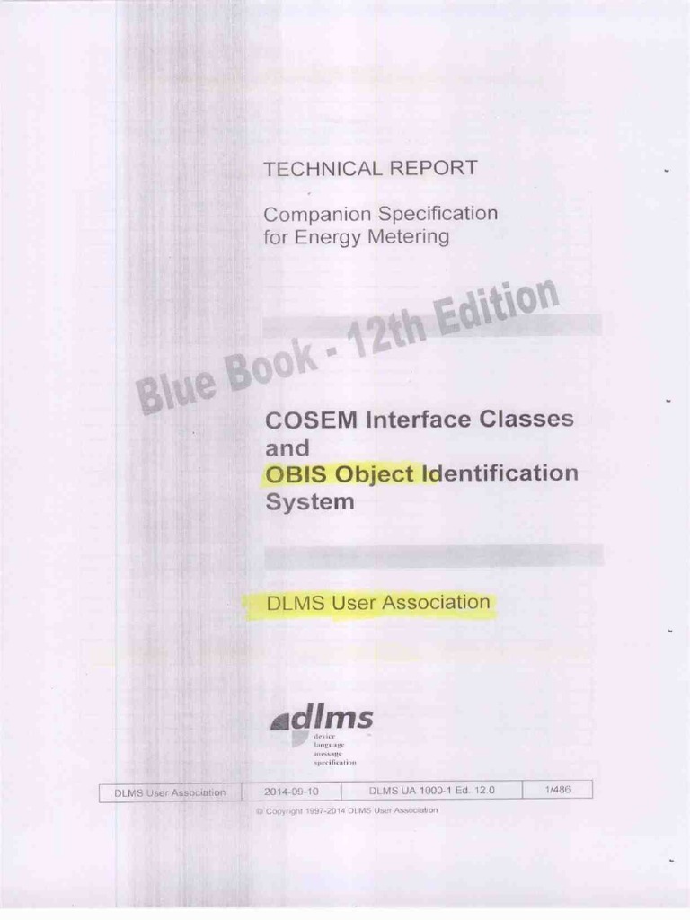 DLMS - OBIS Object Identification PDF | PDF
