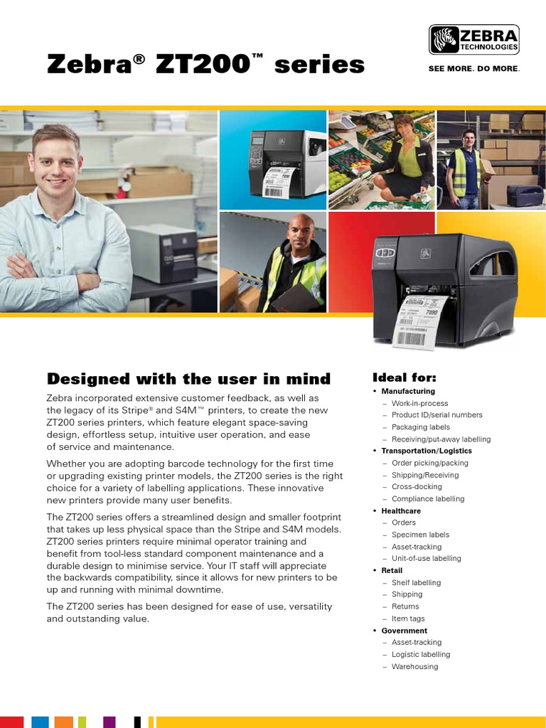 ZT200 Datasheet en GB | PDF | Printer (Computing) | Barcode