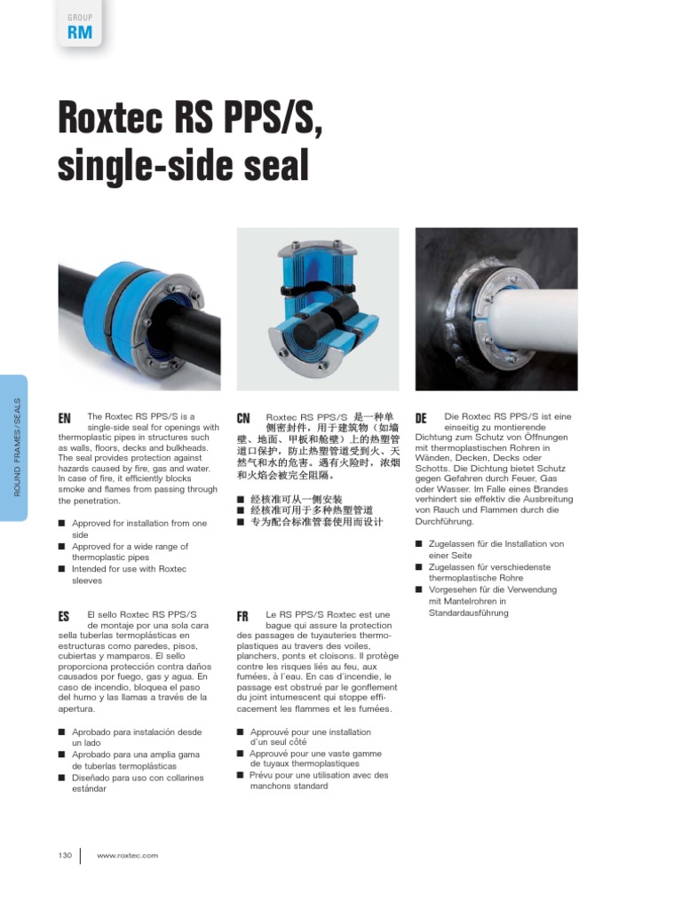 Roxtec RS PPS S Seal v1 | PDF | Production And Manufacturing | Manmade ...