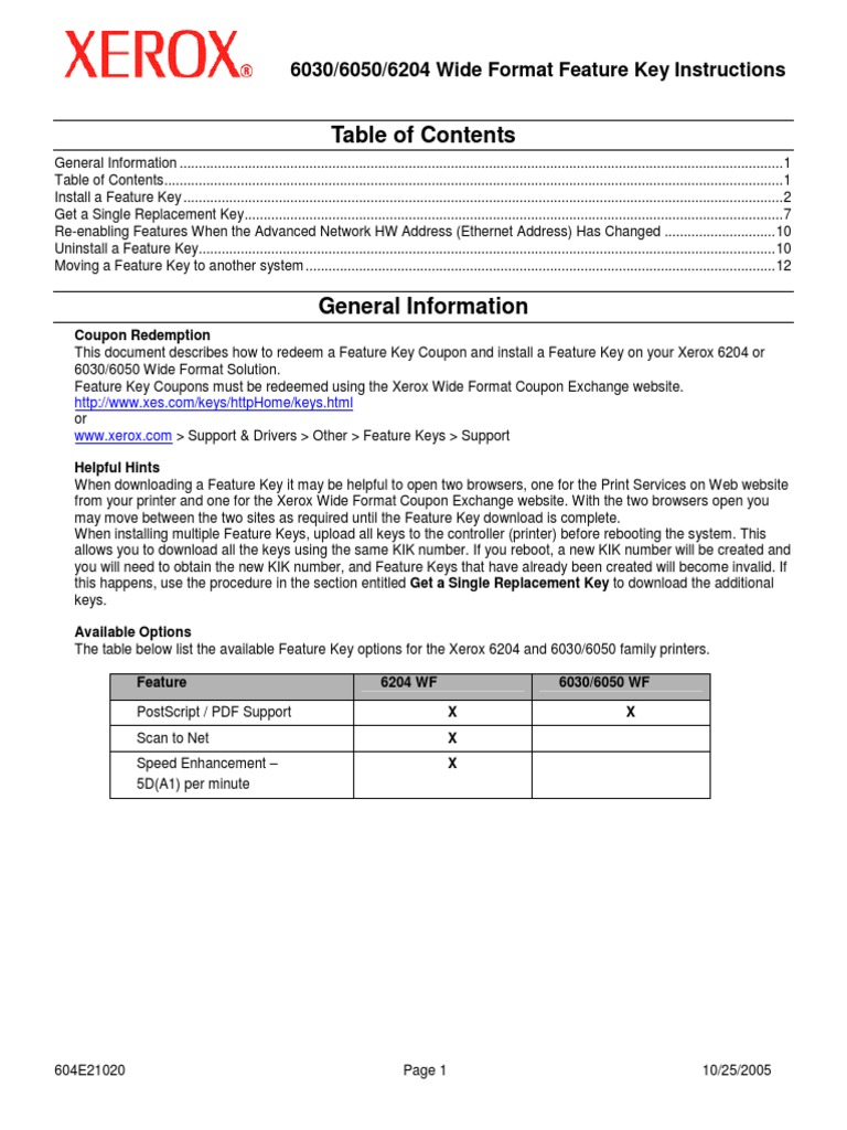 Xerox Wide Format Readme English | PDF | Web Page | Portable Document ...