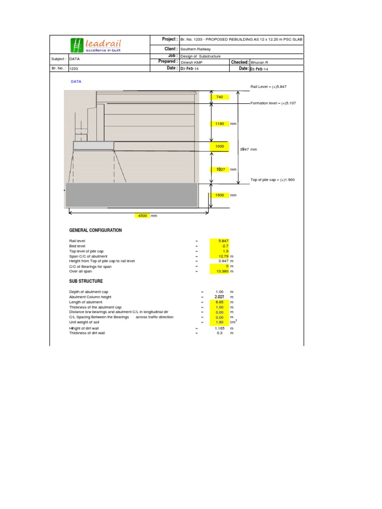 Bridge Substructure Design Data | PDF | Deep Foundation | Strength Of Materials