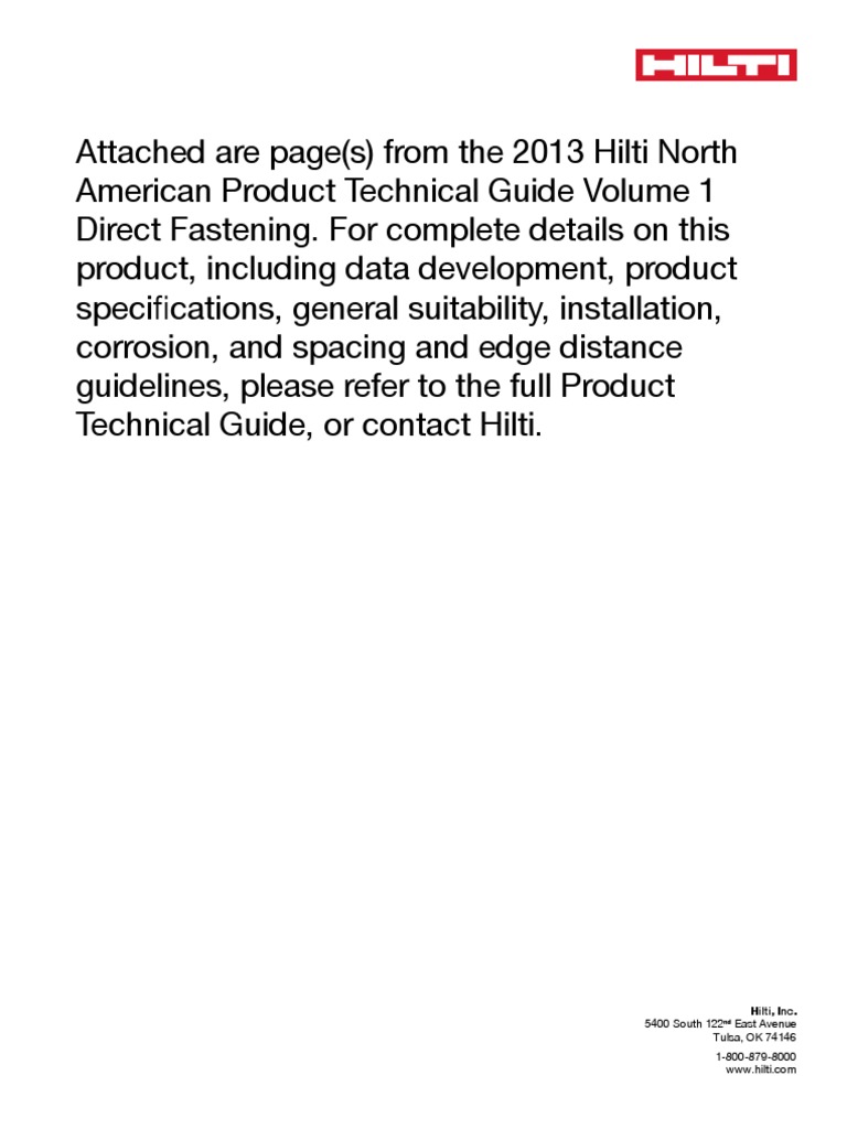 Hilti X-HVB Specs | PDF | Beam (Structure) | Electrical Connector