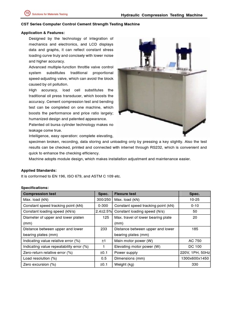 Compression Testing Machine.pdf | Structural Load | Actuator