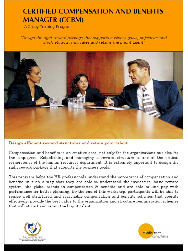 Certified Compensation and Benefits Manager (CCBM) | PDF | Compensation ...