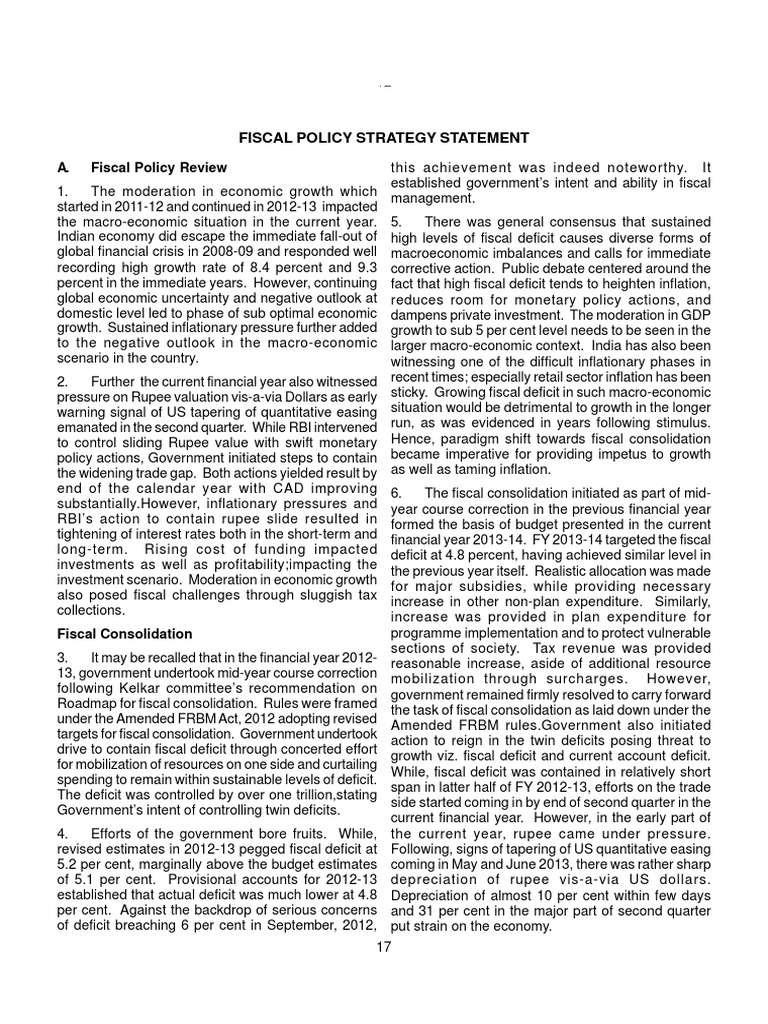 Fiscal Policy | PDF | Fiscal Policy | Government Budget Balance