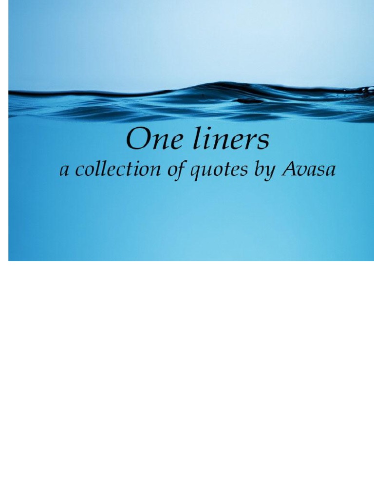 One Liners | PDF | Consciousness | Mind