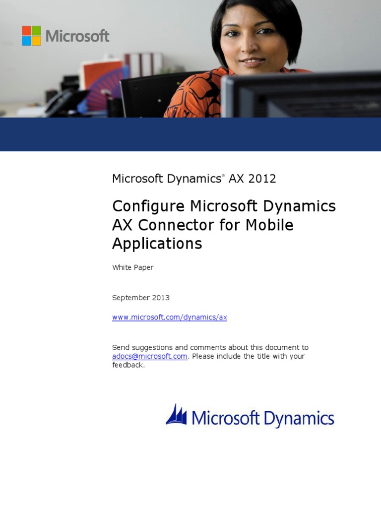 Configure Microsoft Dynamics AX Connector For Mobile Applications | PDF ...