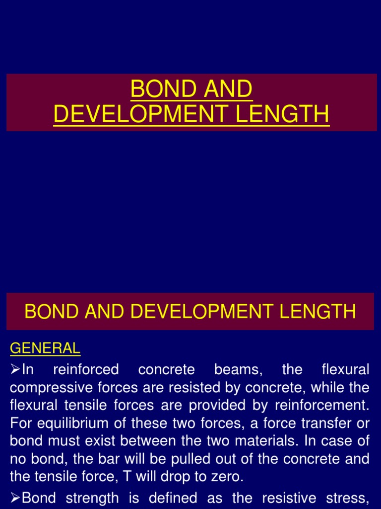 Bond and Development Length | Download Free PDF | Reinforced Concrete ...