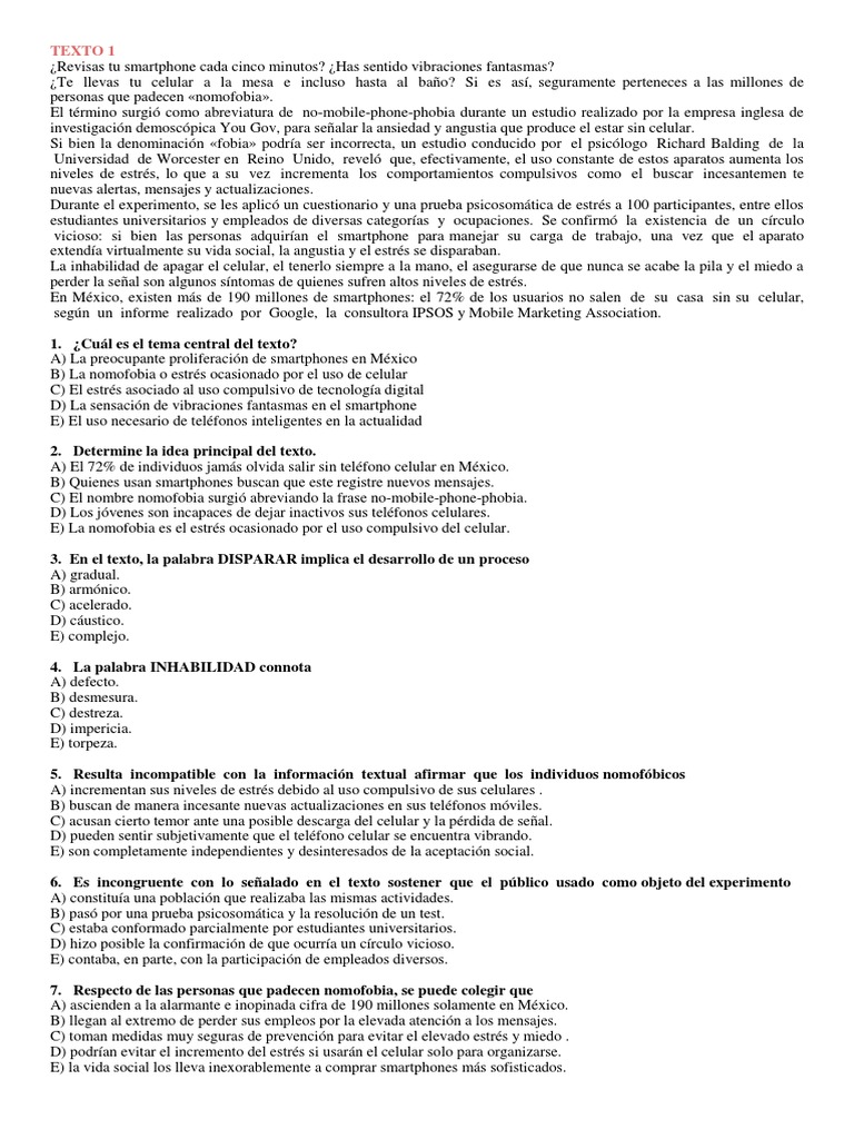 Comprension Lectora Bachillerato | PDF | Leonardo Da Vinci | Pseudociencia