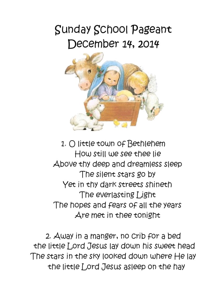 Christmas Pageant Song List 2014 | PDF | Religion & Spirituality